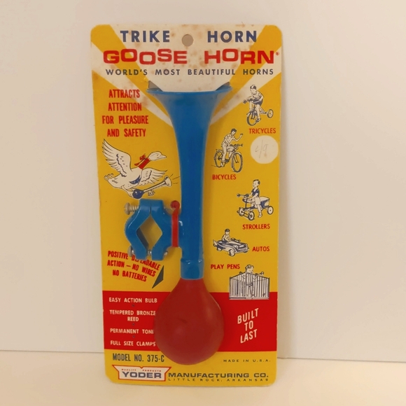 Yoder | Other | Vintage Bicycle Trike Goose Horn By Yoder Nos | Poshmark
